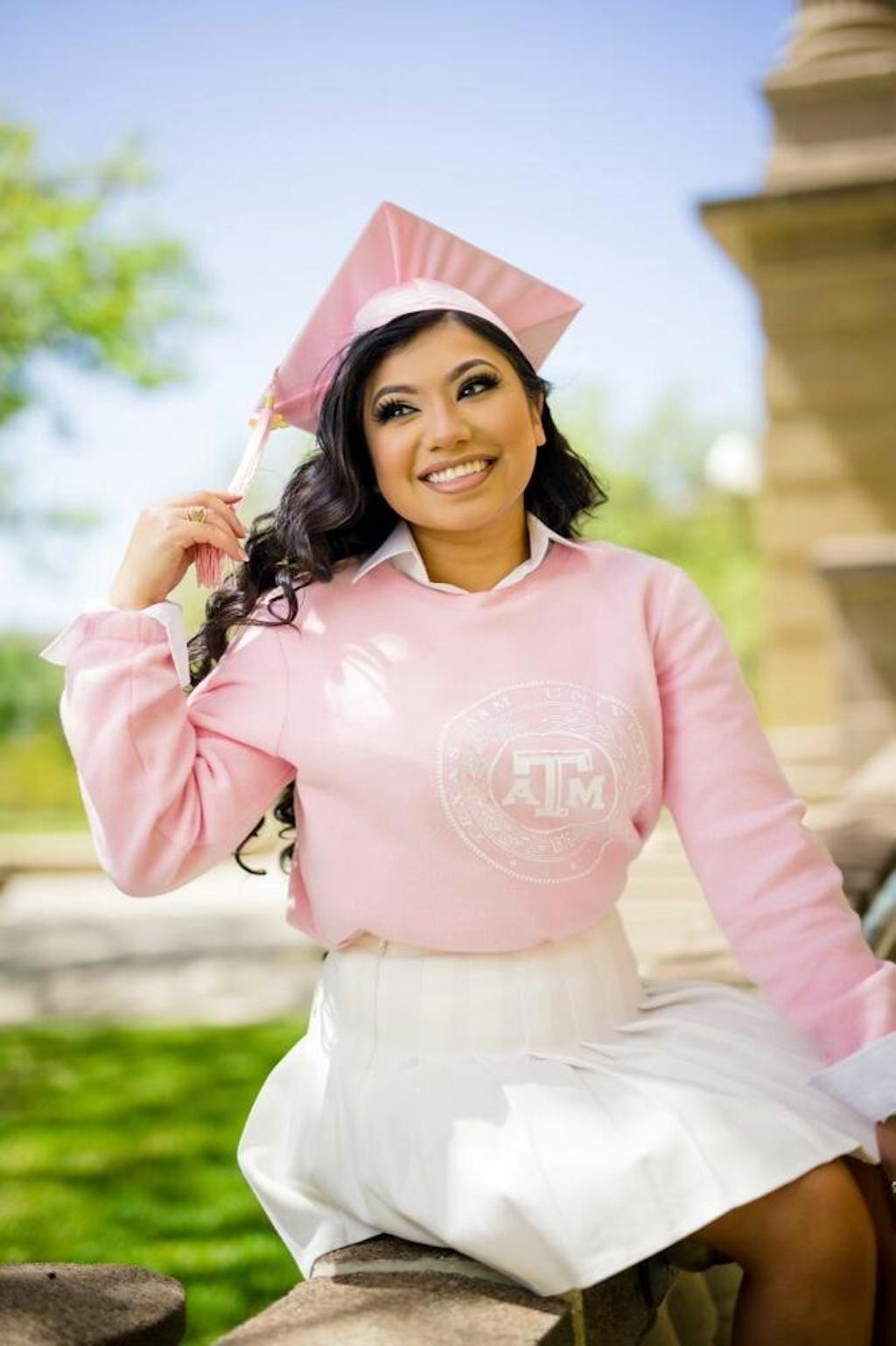 Matte Pink Graduation Cap and Tassel