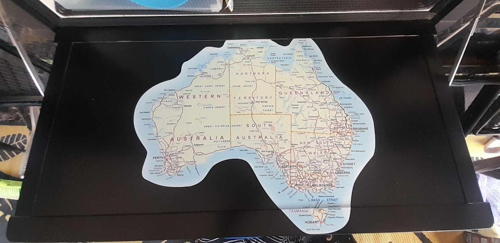 Australia Map Decal Sticker #1 Yellow