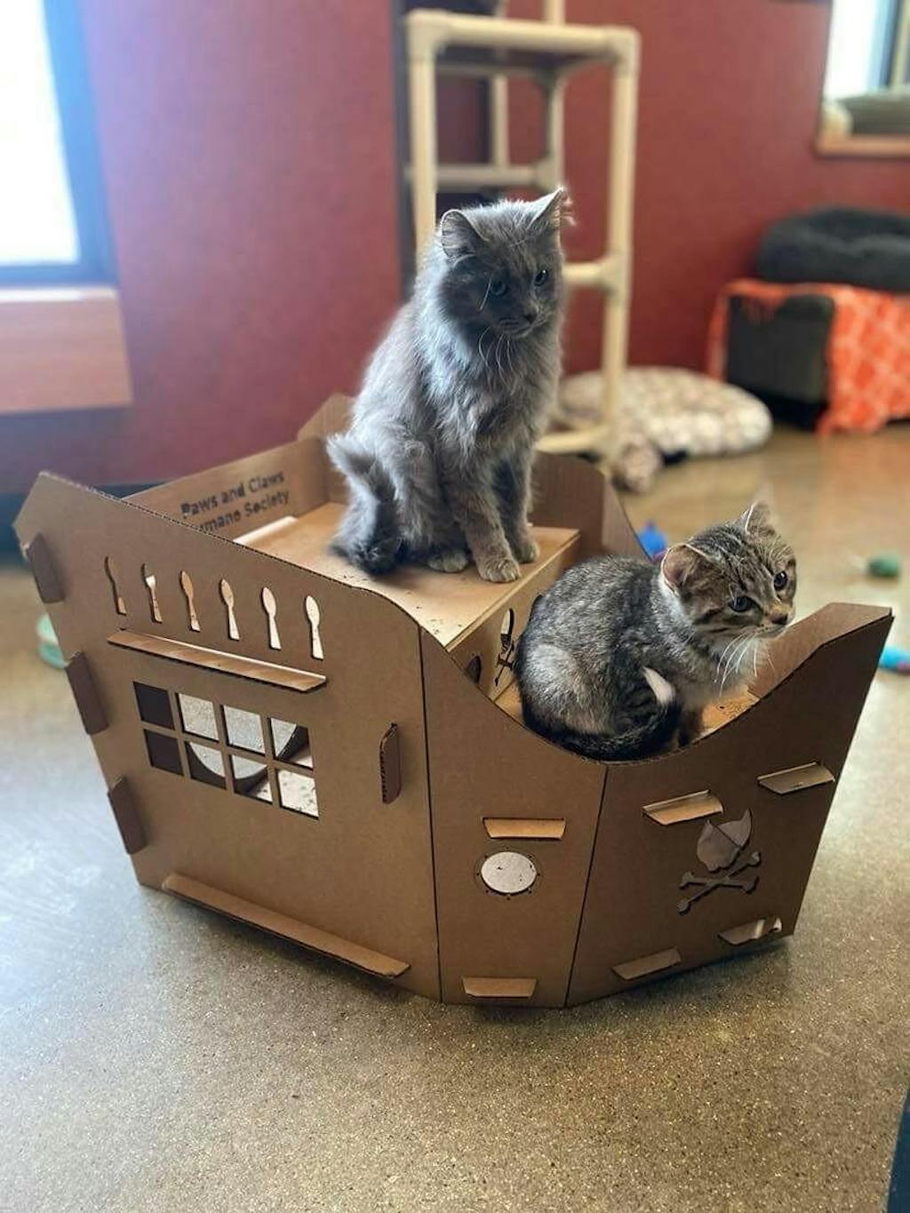 Kitty Pirate Ship | Cardboard Cat Homes