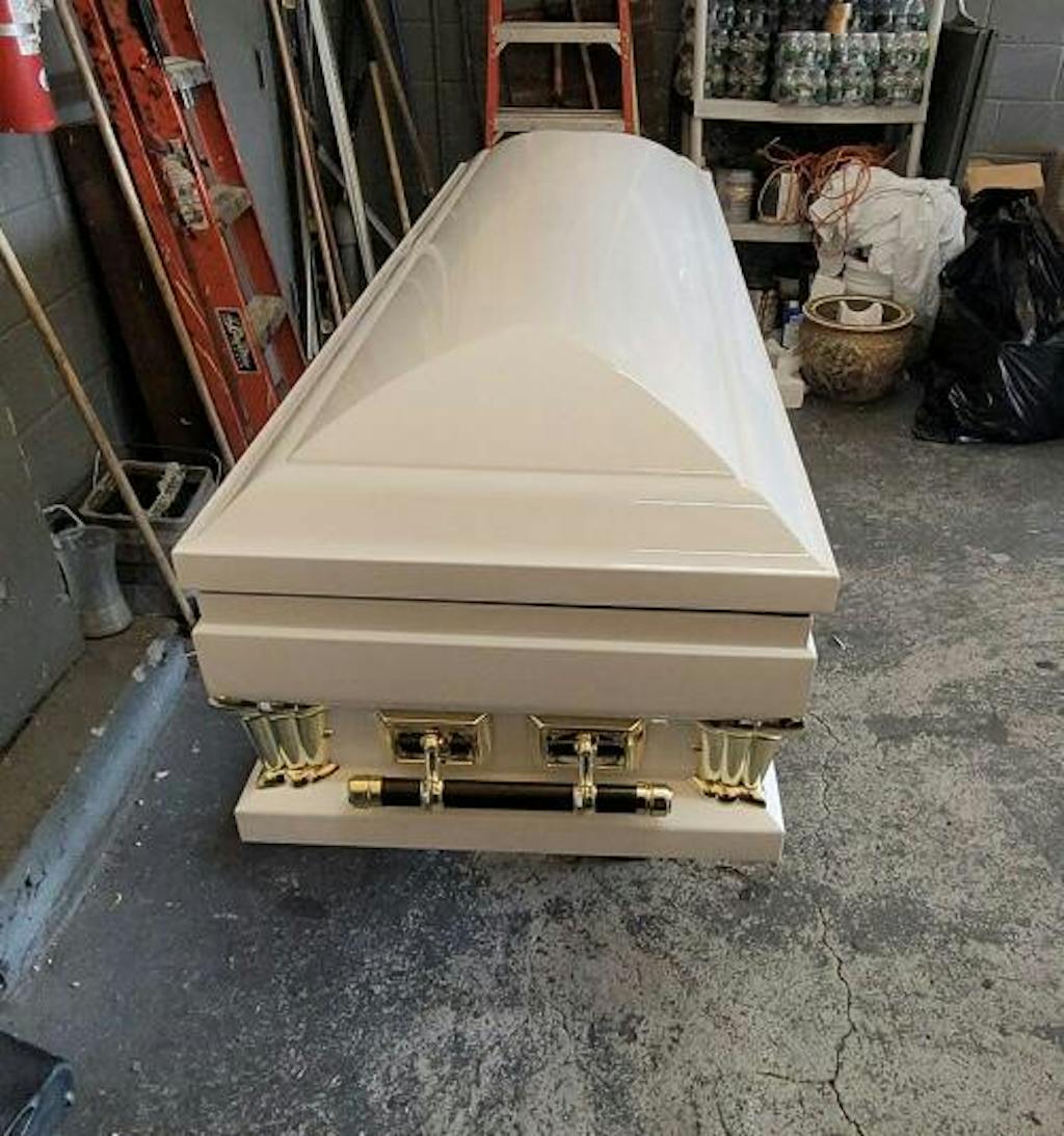 Goliath White and Gold - Casket Emporium