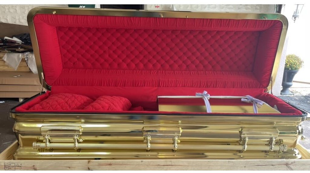 Gold Chrome Casket - Casket Emporium