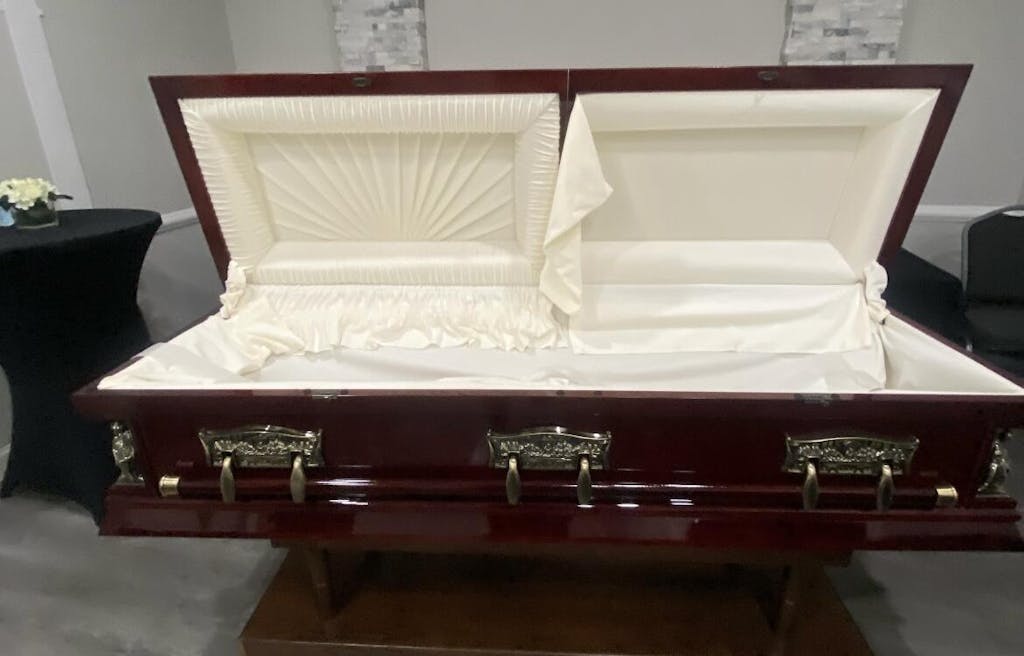 The Last Supper/Pieta Cherry | Affordable Funeral Caskets