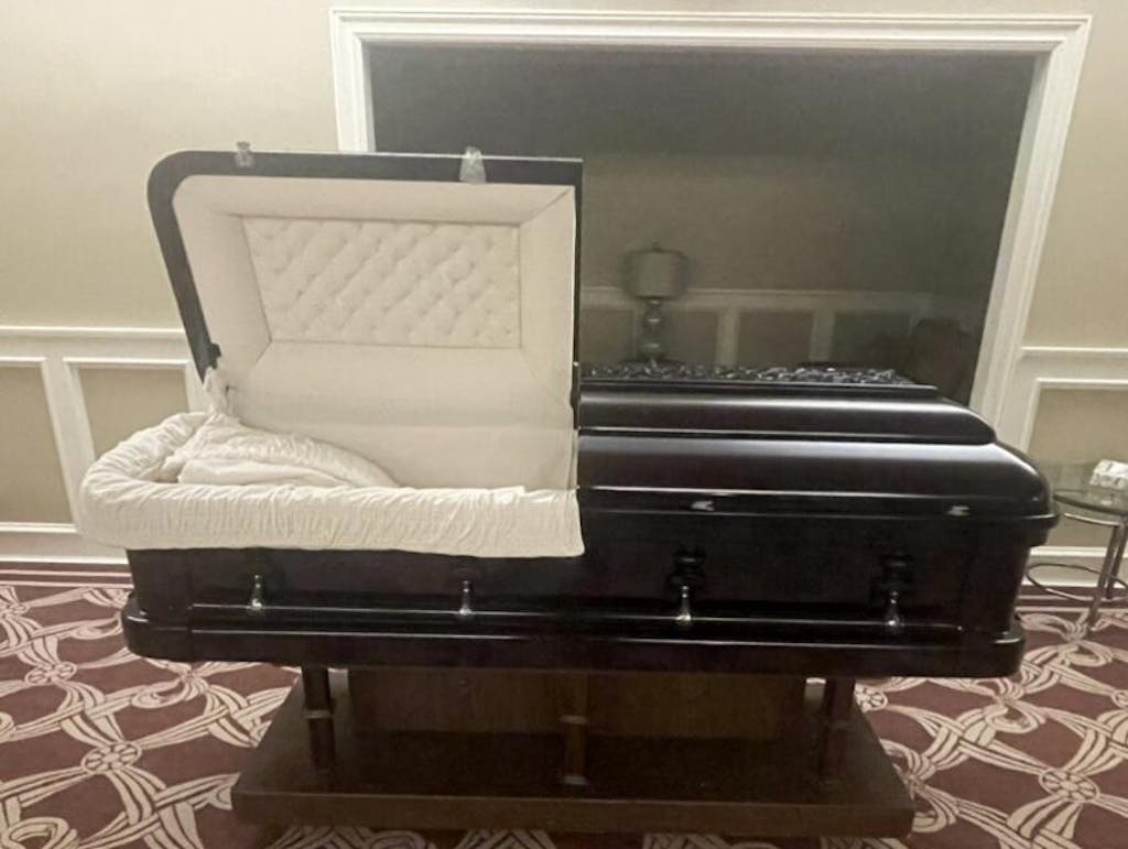 Premier Mahogany Carved Top - Casket Emporium