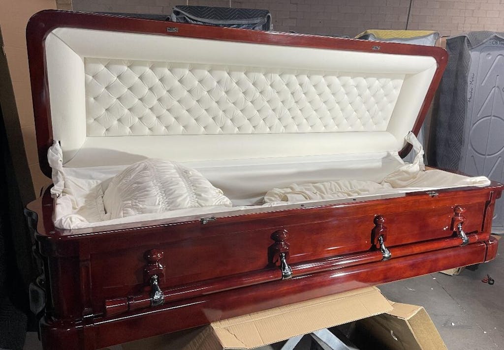 Casket Emporium Series Solid Mahogany Full Couch | Shipped Nationwide