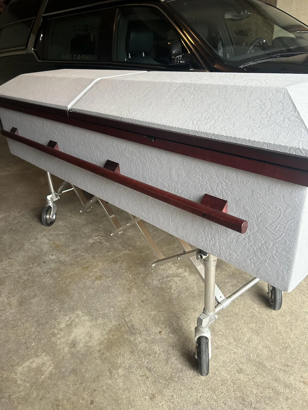 Silver Cloth Casket | Funeral Caskets with Fast Nationwide Delivery