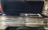 Silver Chrome Casket Full Couch - Casket Emporium