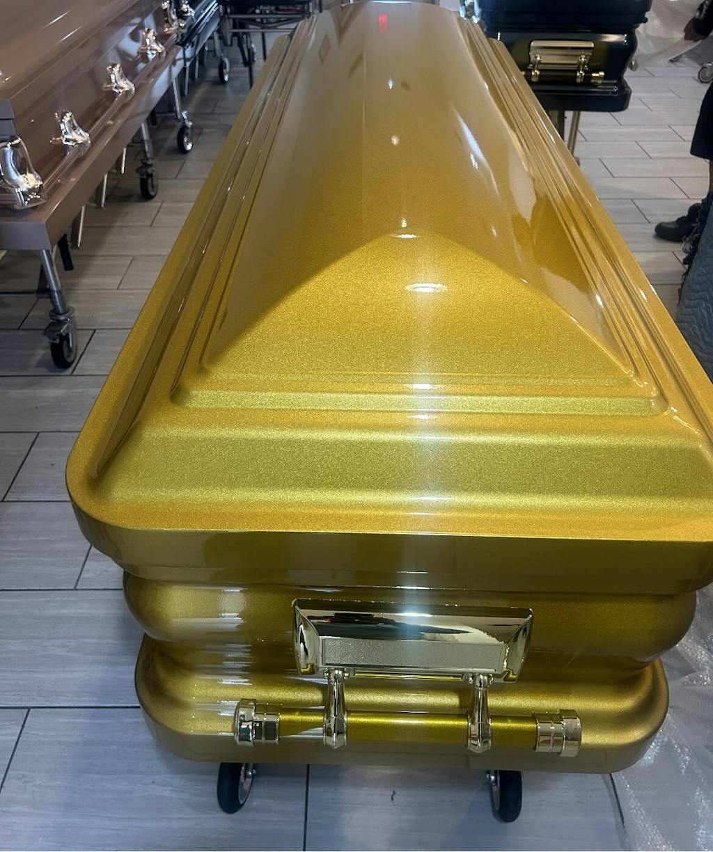 Casket Emporium Series Gold Full Couch | Quality & Affordable Caskets