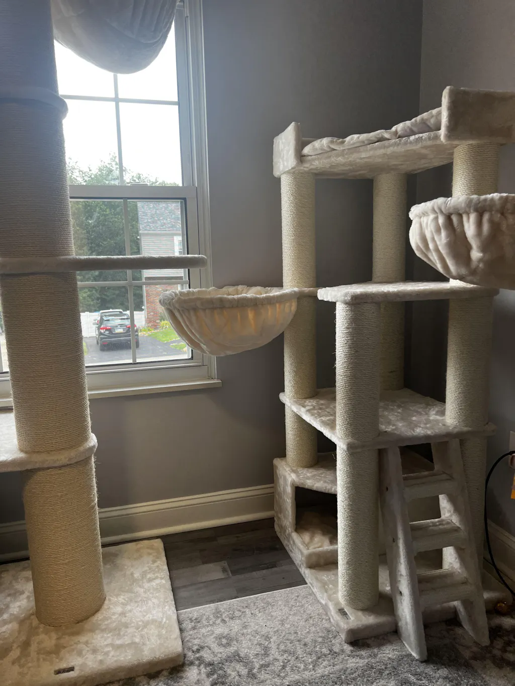 Cat Tree for large cats Corner Cat XXL (Beige) - CatTreeKing USA