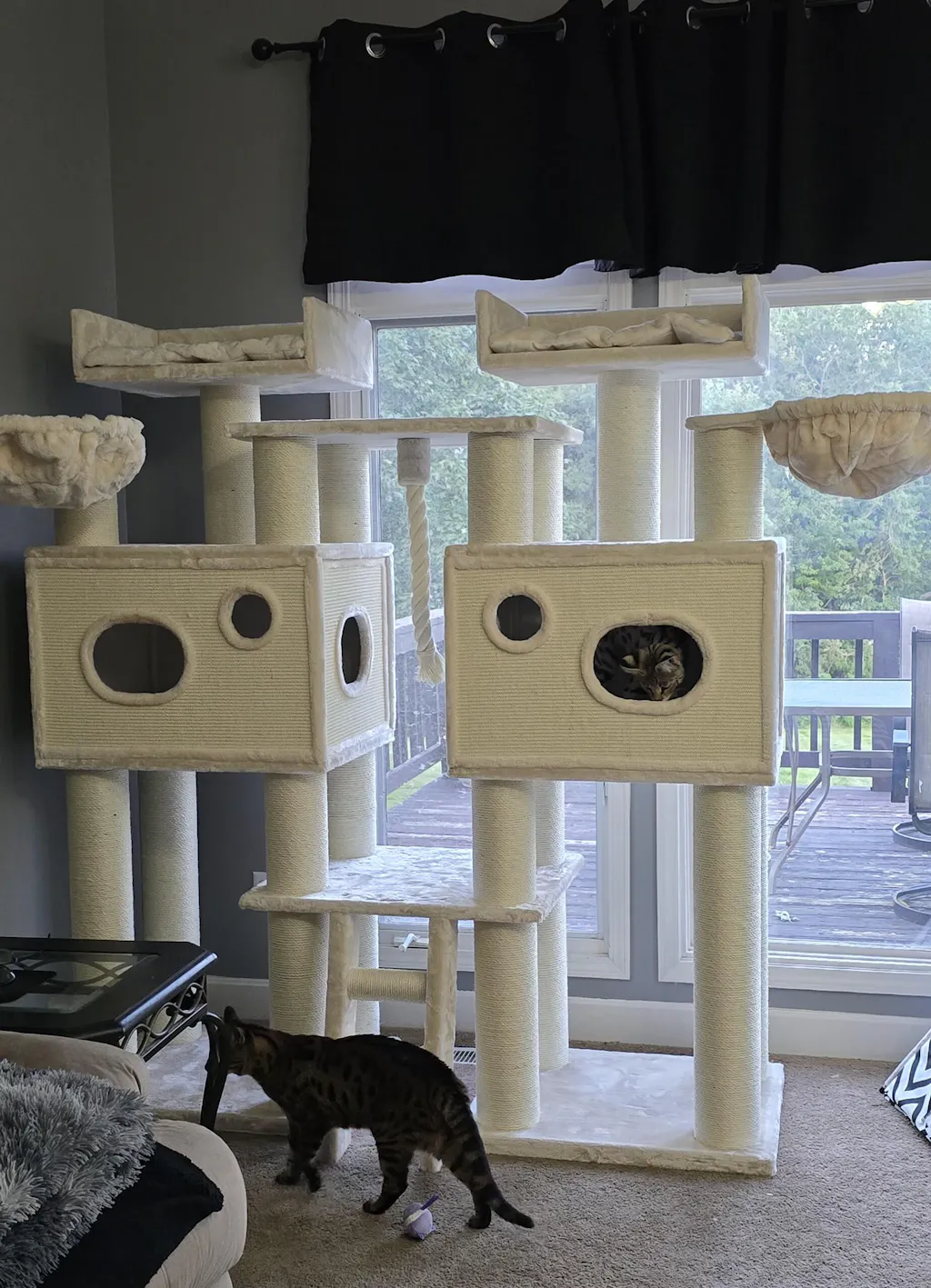 Cat Tree for large cats Royal Cat Palace (Beige) - CatTreeKing USA