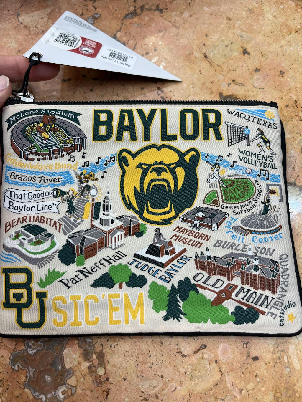 Baylor University Zip Pouch | Collegiate Collection by catstudio ...