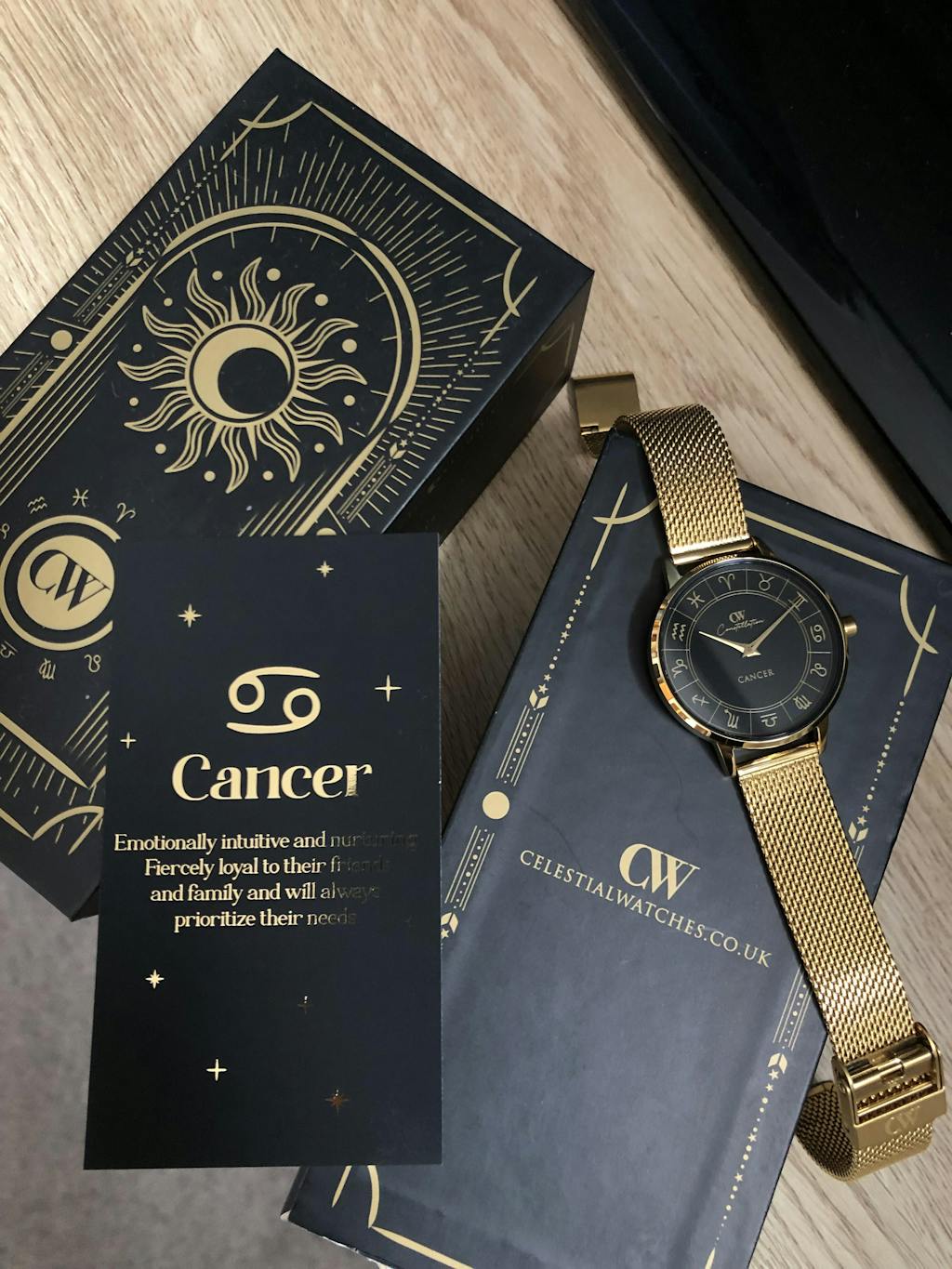 Gold Horoscope Astrology Watch - The Constellation Collection ...