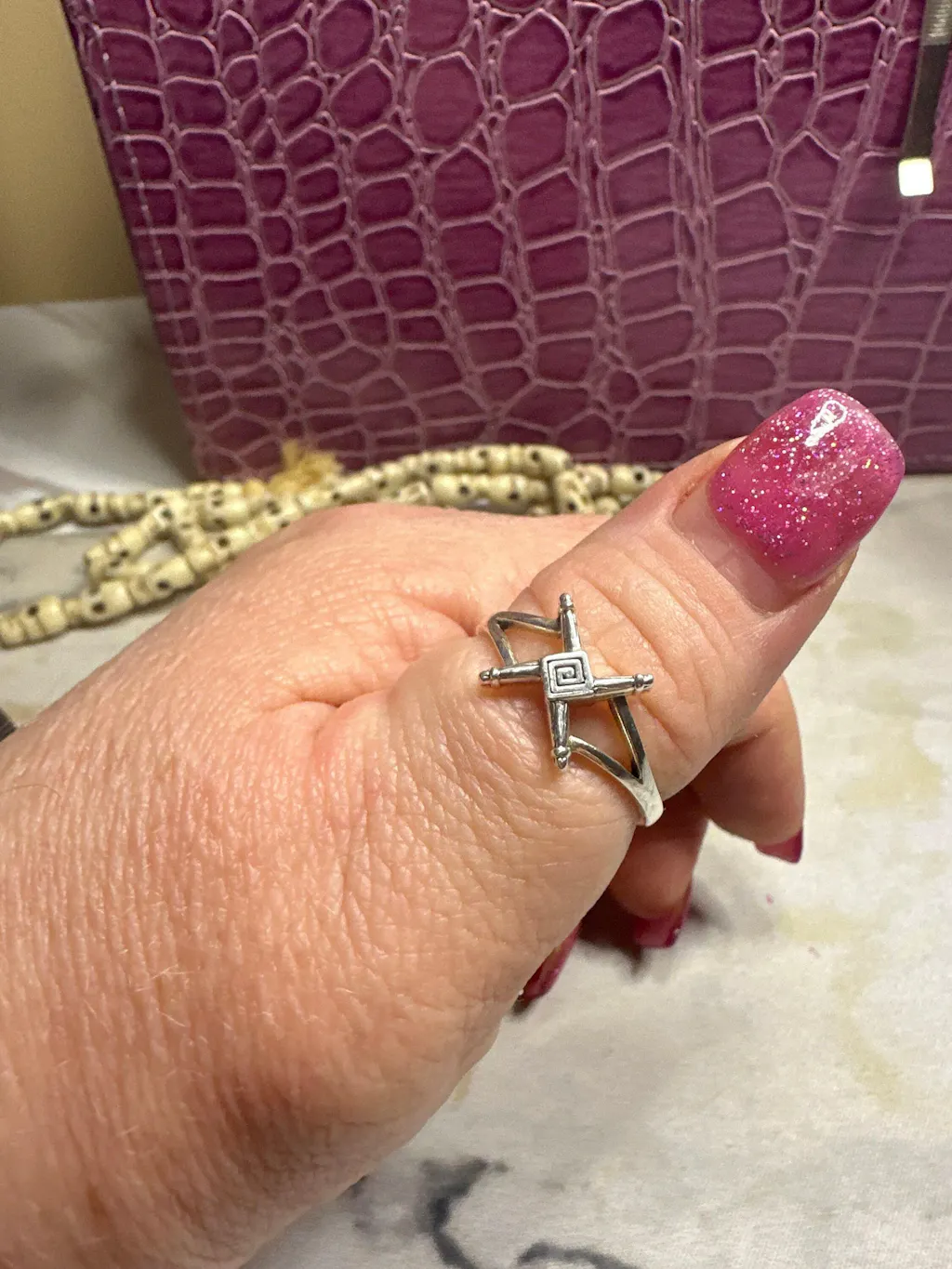 Irish Saint Brigid's Cross Ring in Sterling Silver – Celtic Crystal ...