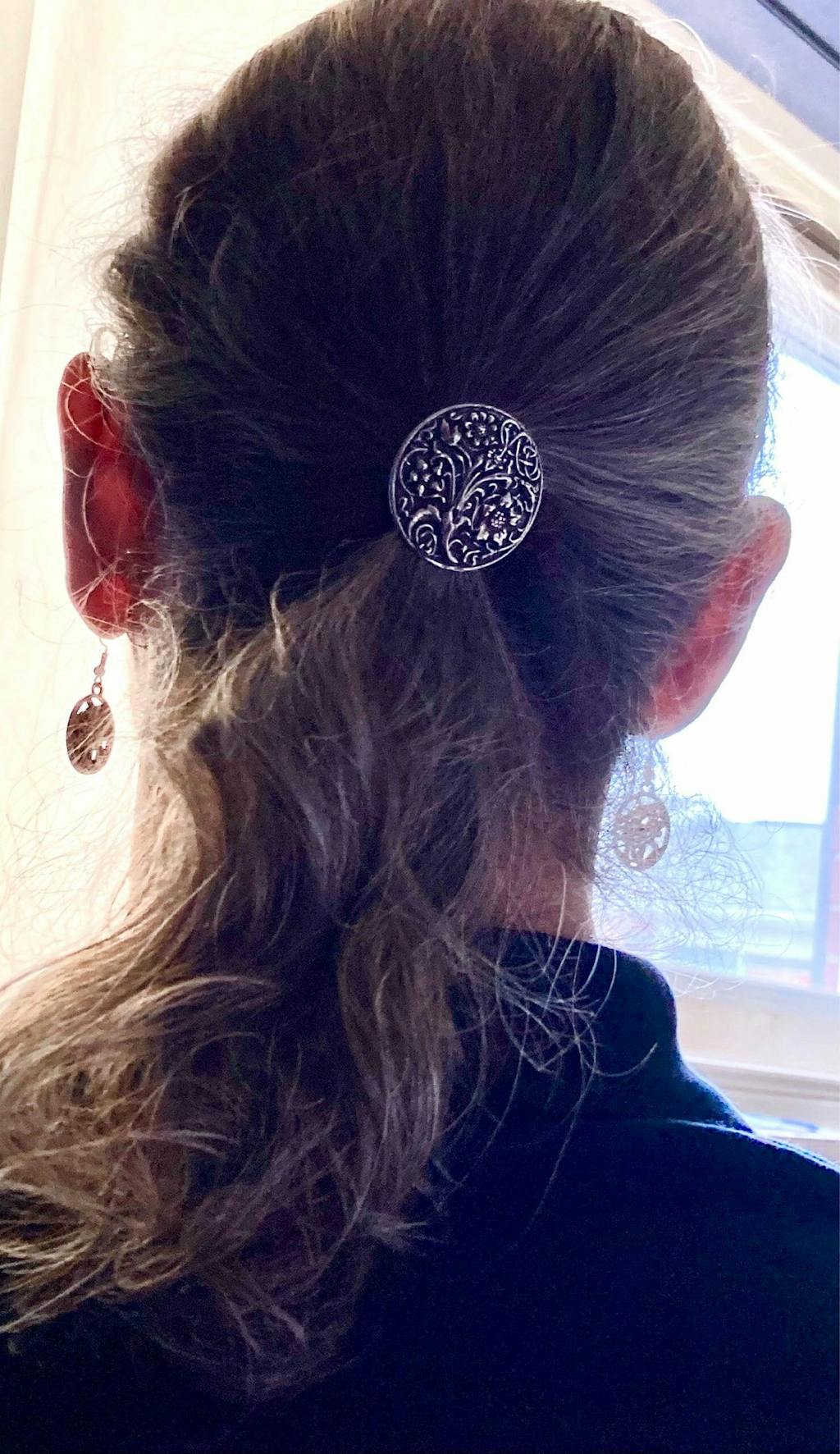 Celtic Flowers Ponytail Holder – Celtic Crystal Design Jewelry