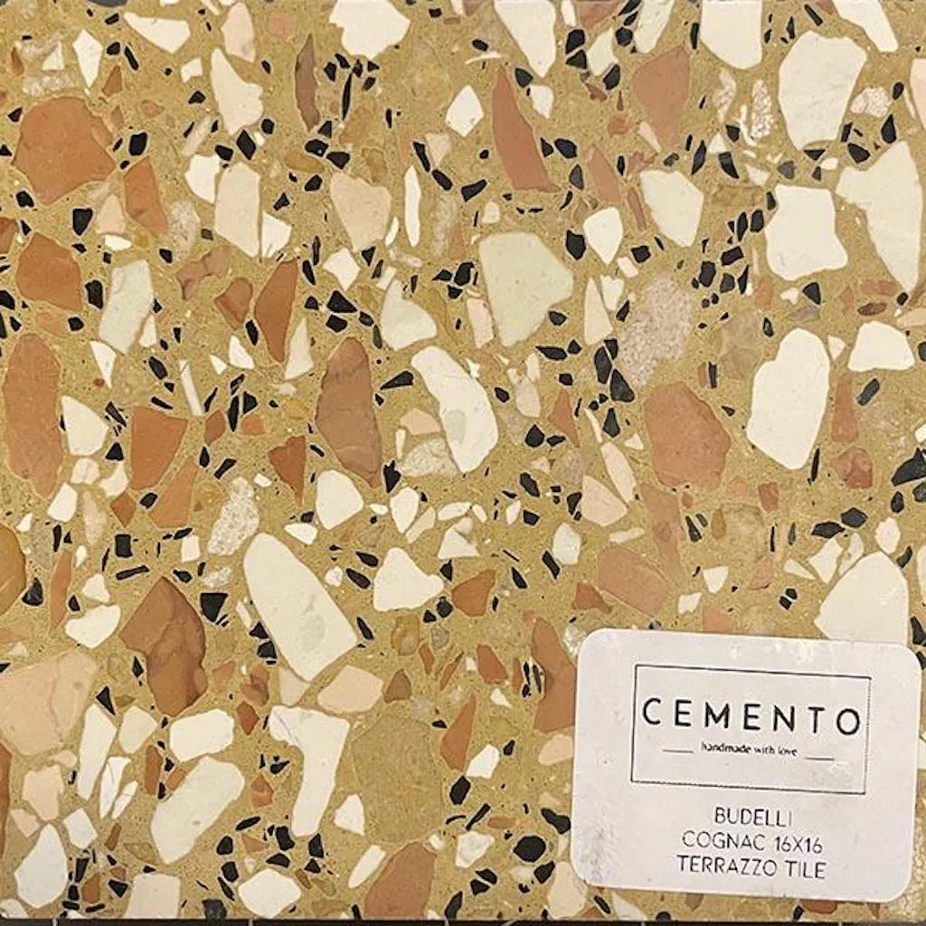 Budelli Cognac Terrazzo Tile - Cemento Collection