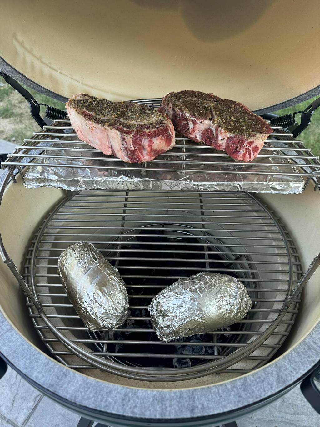 Fantastic Large Big Green EGG Expander, Complete Grill & Smoke Options ...