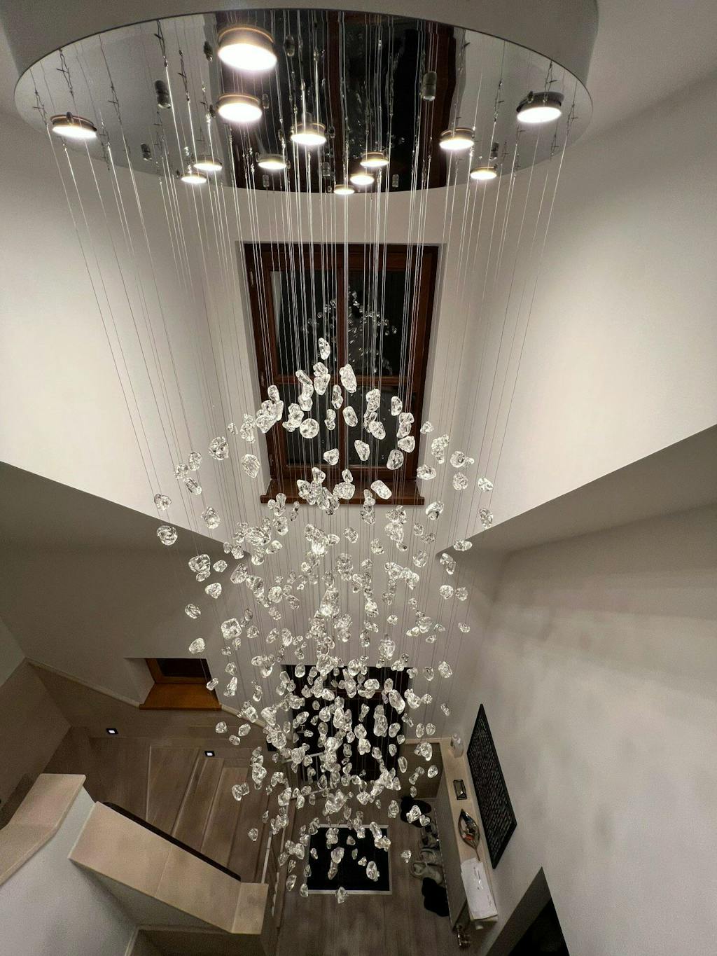 Modern Hanging Stone Chandelier