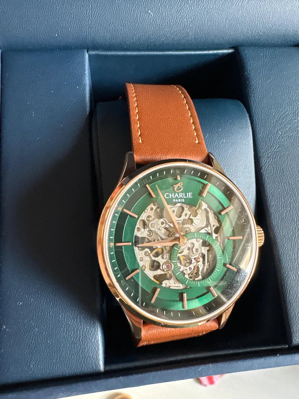 Men's Automatic Skeleton Watch | White dial