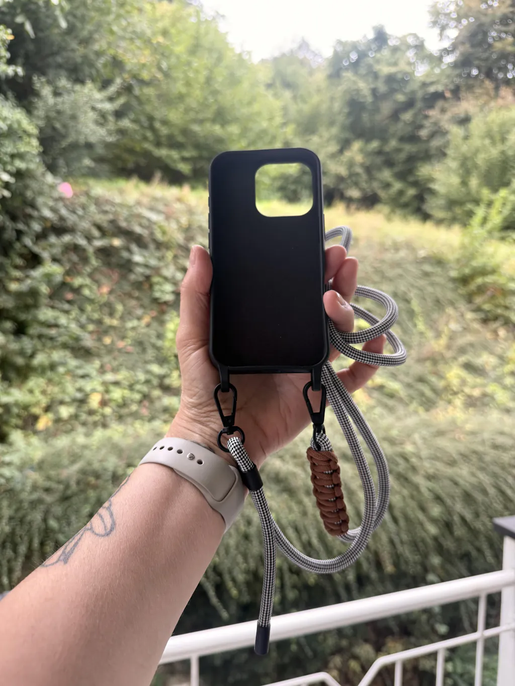 Coque Navy Blue + Cordon Elie Zèbre