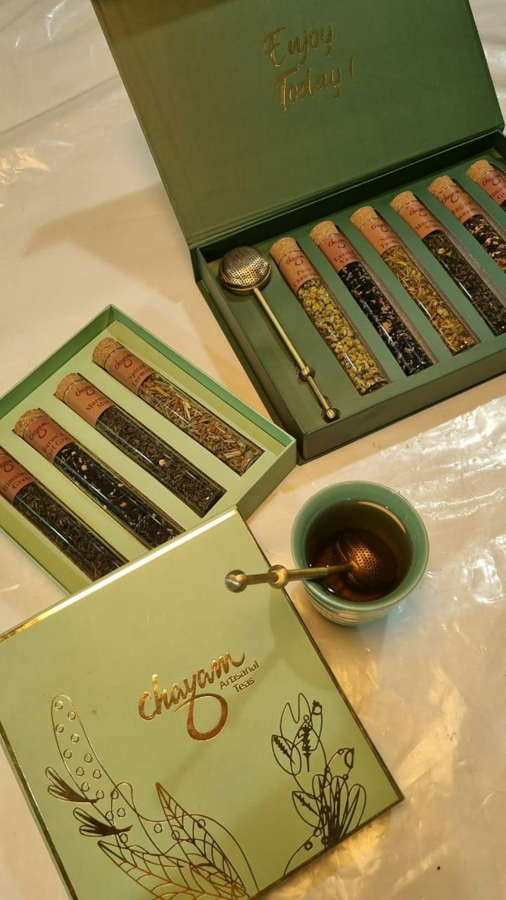 Tea Treasure Tea Gift Set | Wellness Teas in Glass Tubes | Chayam Tea