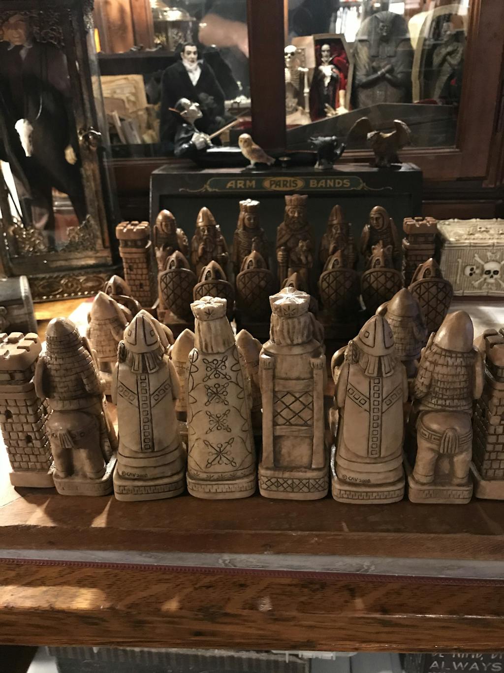 House of Hauteville Chess Set and Board Combo - Antique White and Blac ...