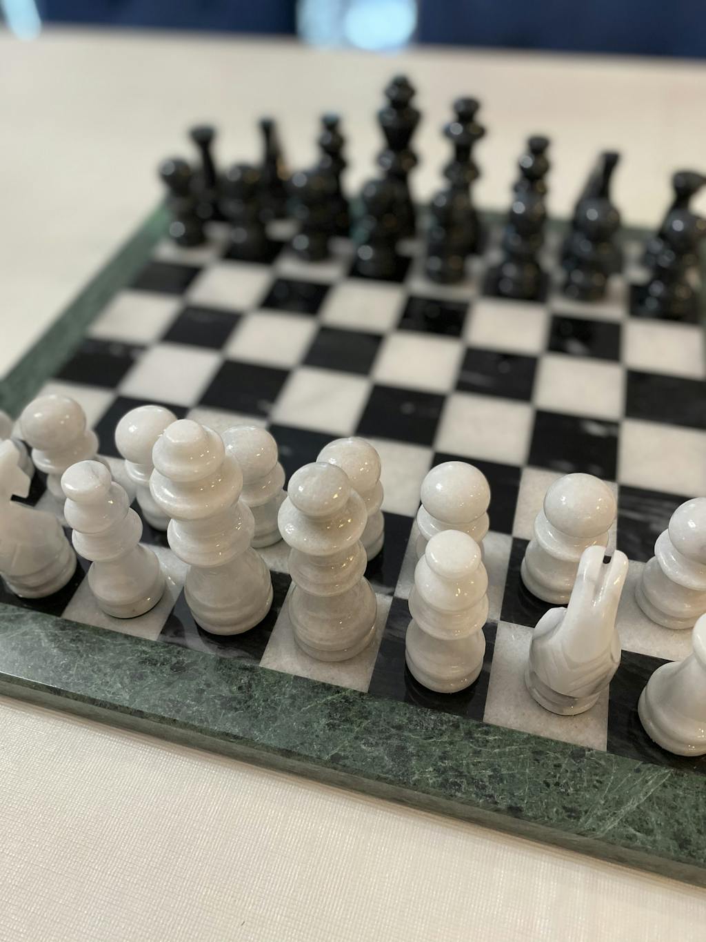 14" Black and White Marble Chess Set – Chess House