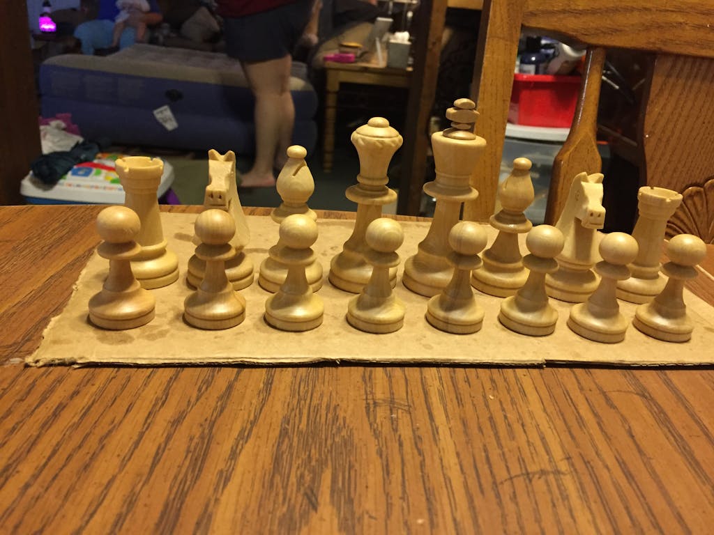 Project: Finish Ready Paintable Chess Pieces 3 5/8" #5 with Box