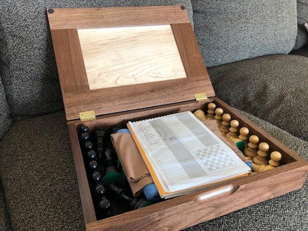 Walnut Maple Premium Hardwood Chess Box – Chess House