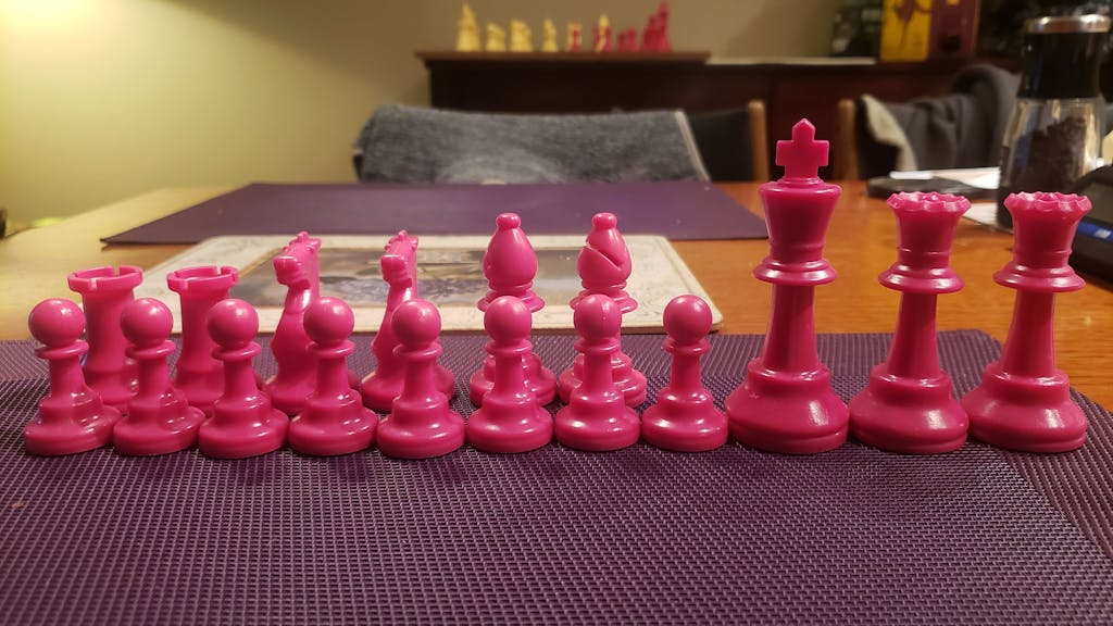 3 3/4" Colored Chess Pieces - Set of 17 Pieces – Chess House