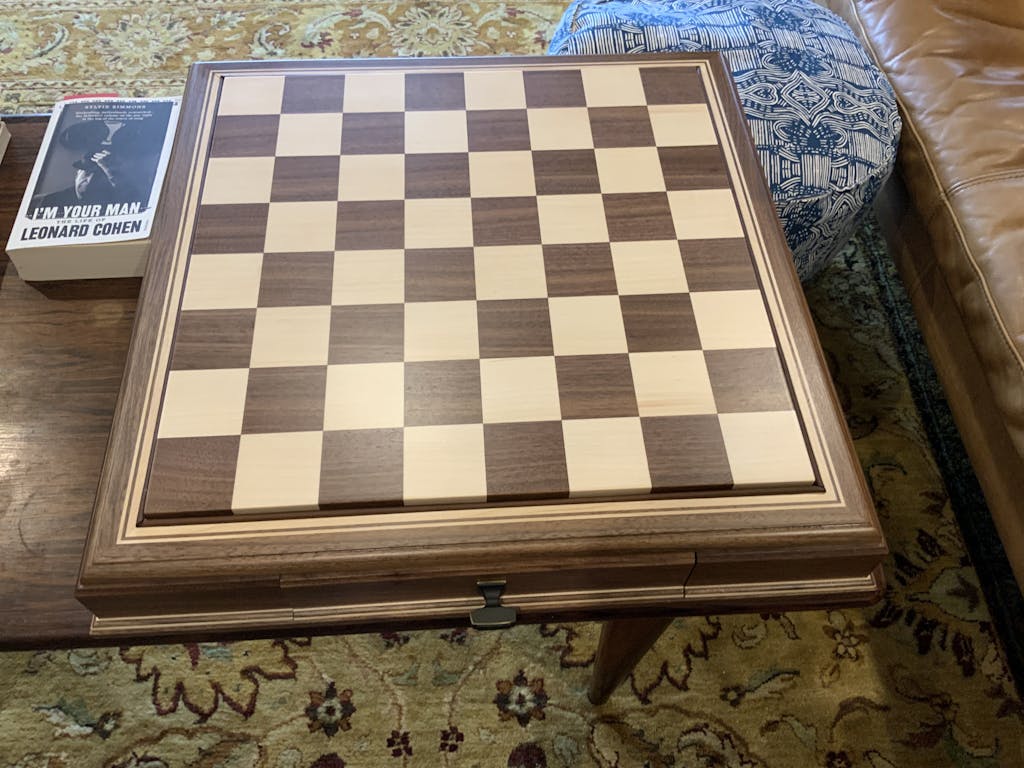 JLP Hardwood Cabinet with Drawers and Removable Chess Board