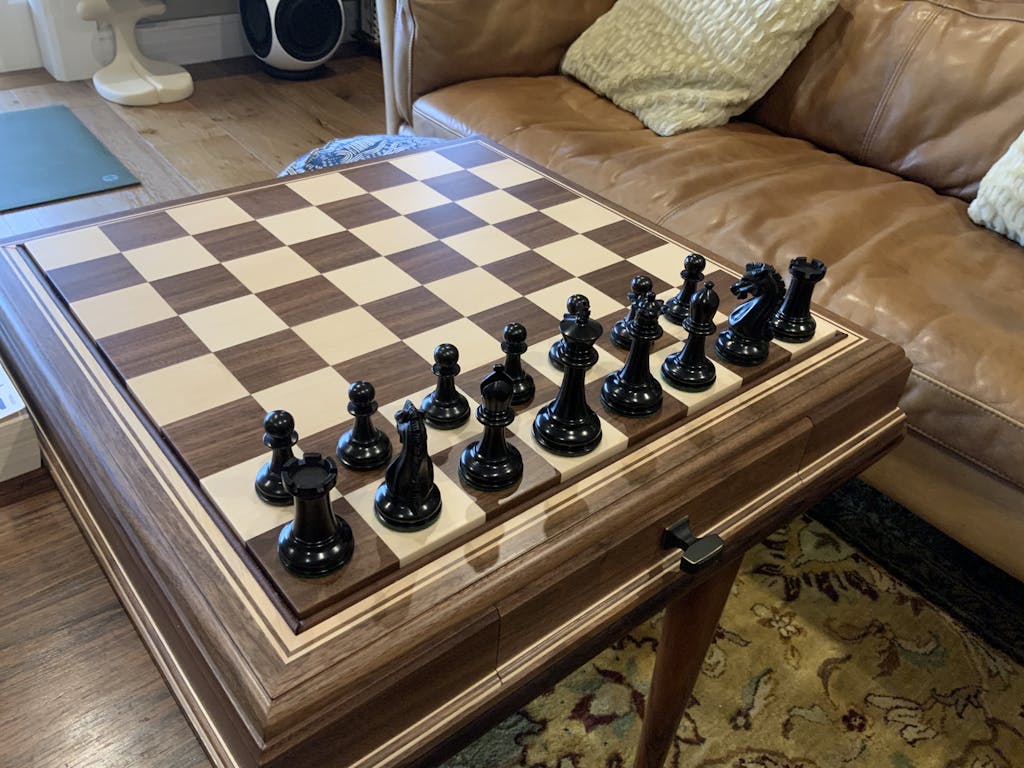 JLP Hardwood Cabinet with Drawers and Removable Chess Board