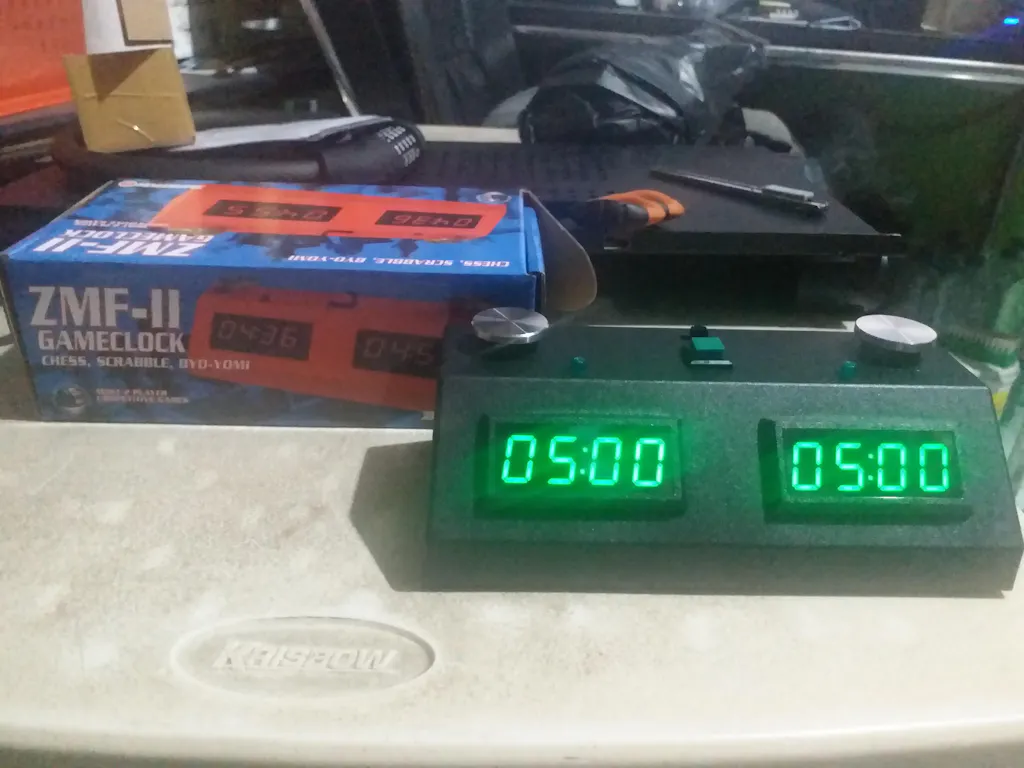 ZMF-II Black Digital Chess Clock LED