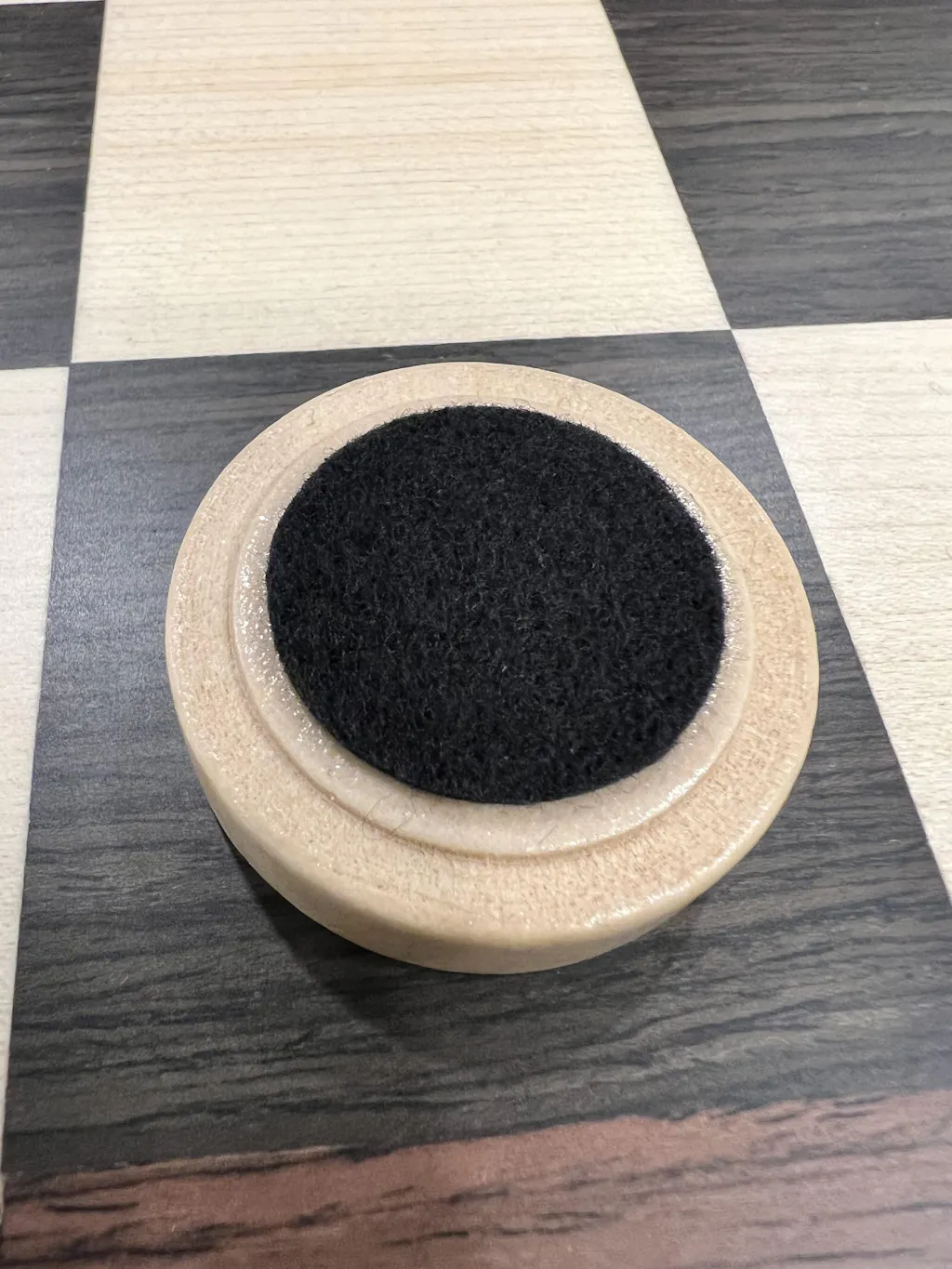 Single Felt Circles for Chess Pieces - Self-Stick in Black