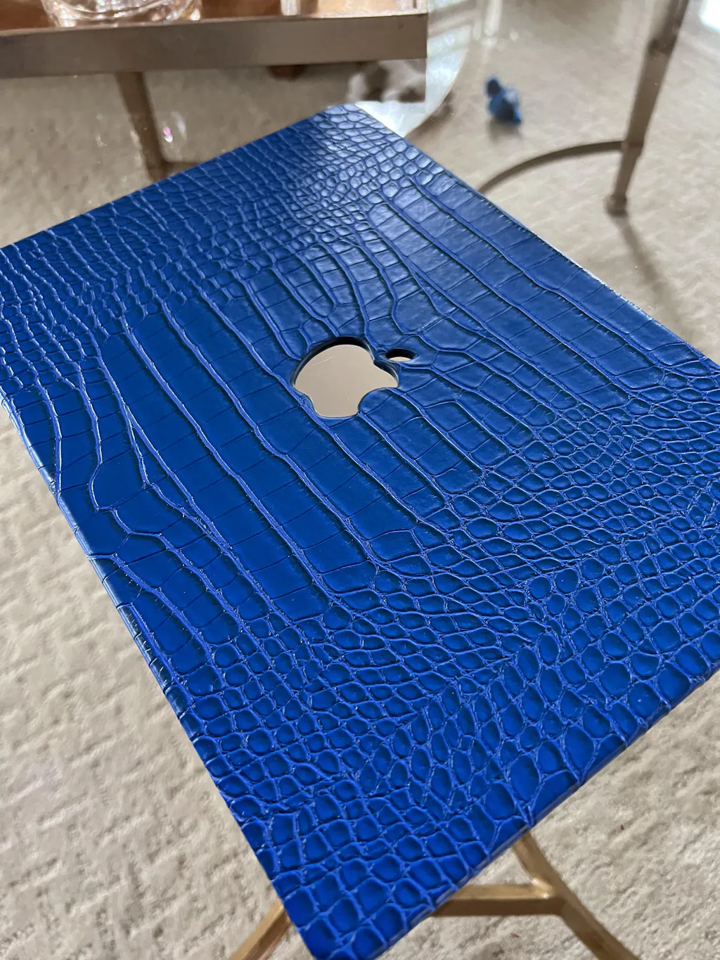 Cobalt Faux Crocodile MacBook Case – Chic Geeks