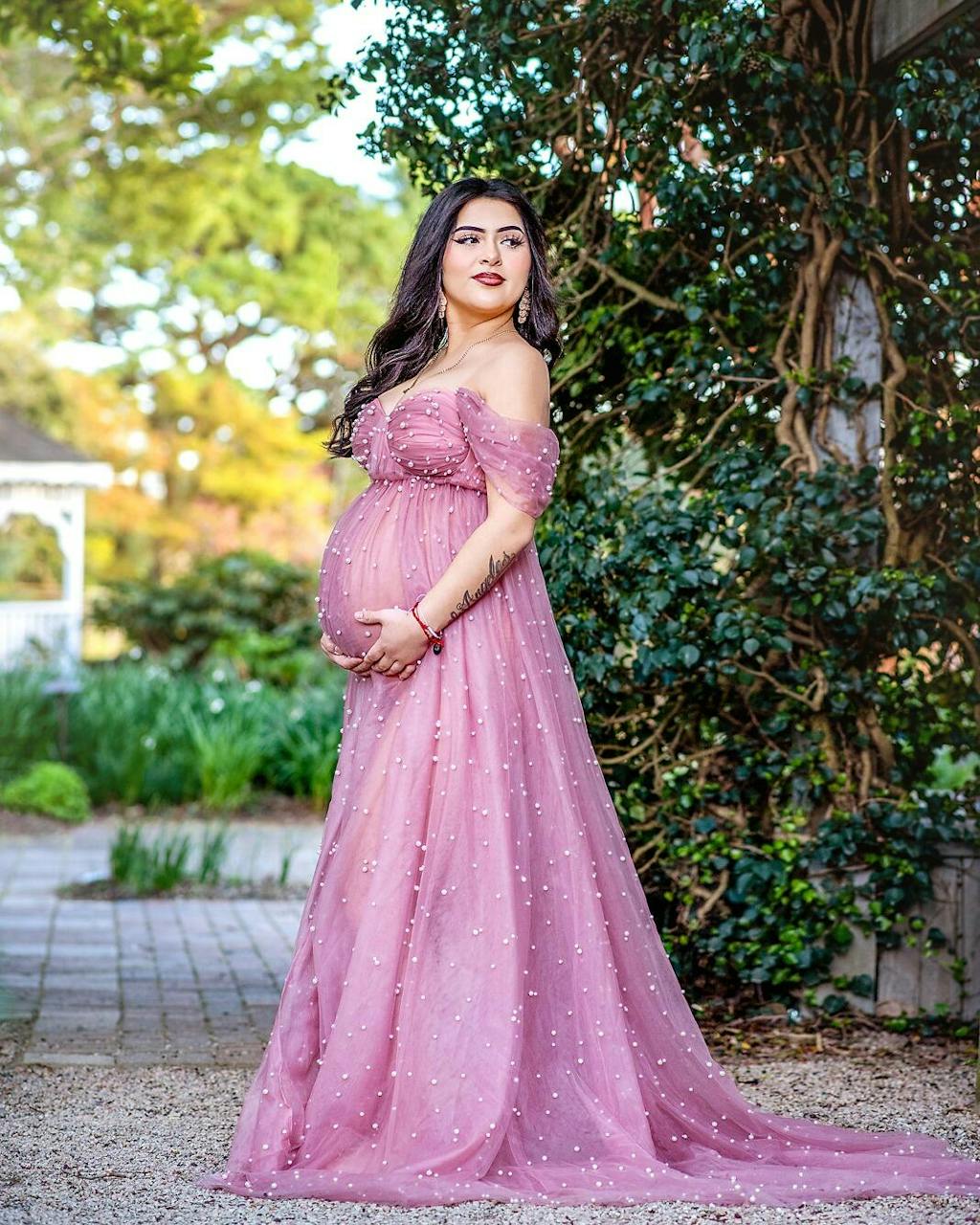Irah Maternity Photoshoot Gown | Choose Color, Pearl & Tulle, 2 sets o – Chicaboo