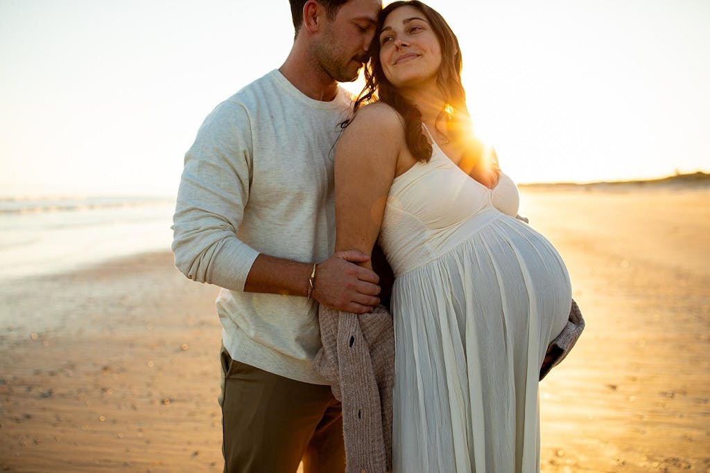 Hazel Maternity Photoshoot Dress | Vintage Cream Rayon Gown, Halter, S – Chicaboo