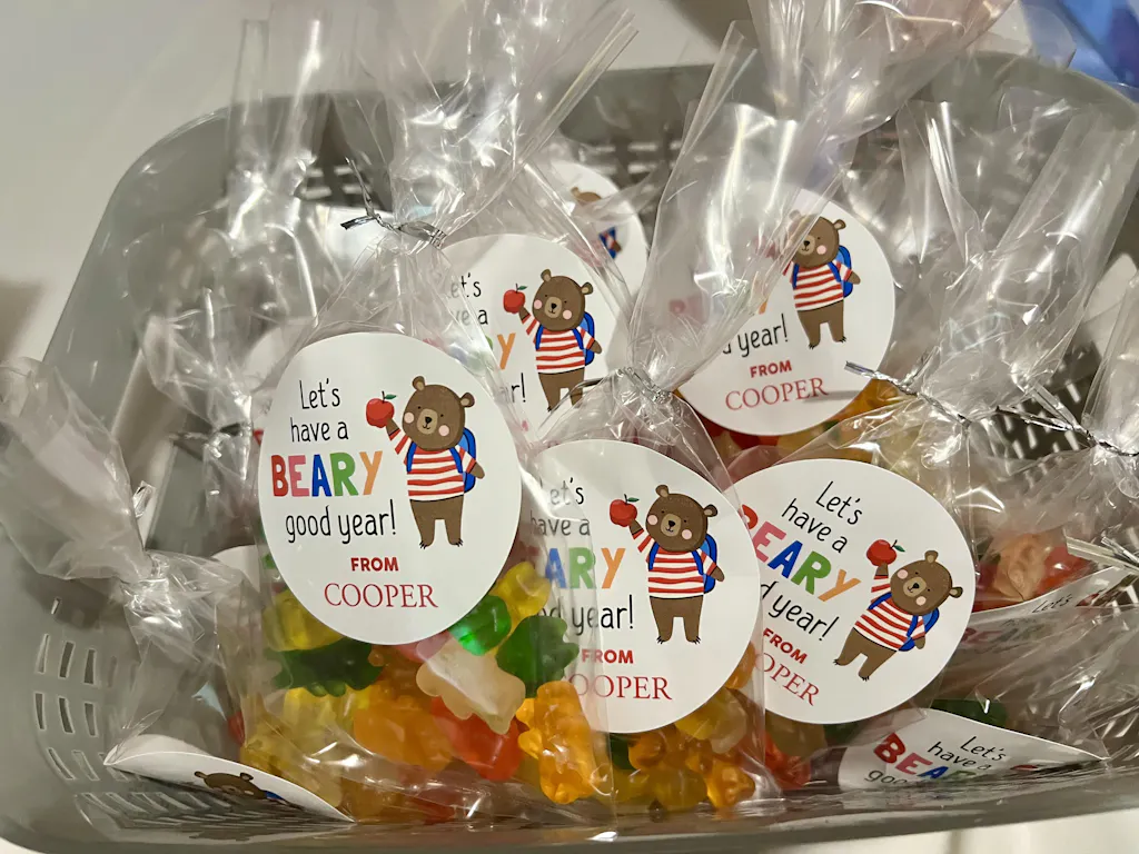 Personalized "Beary Good Year" Back to School Stickers – Chickabug