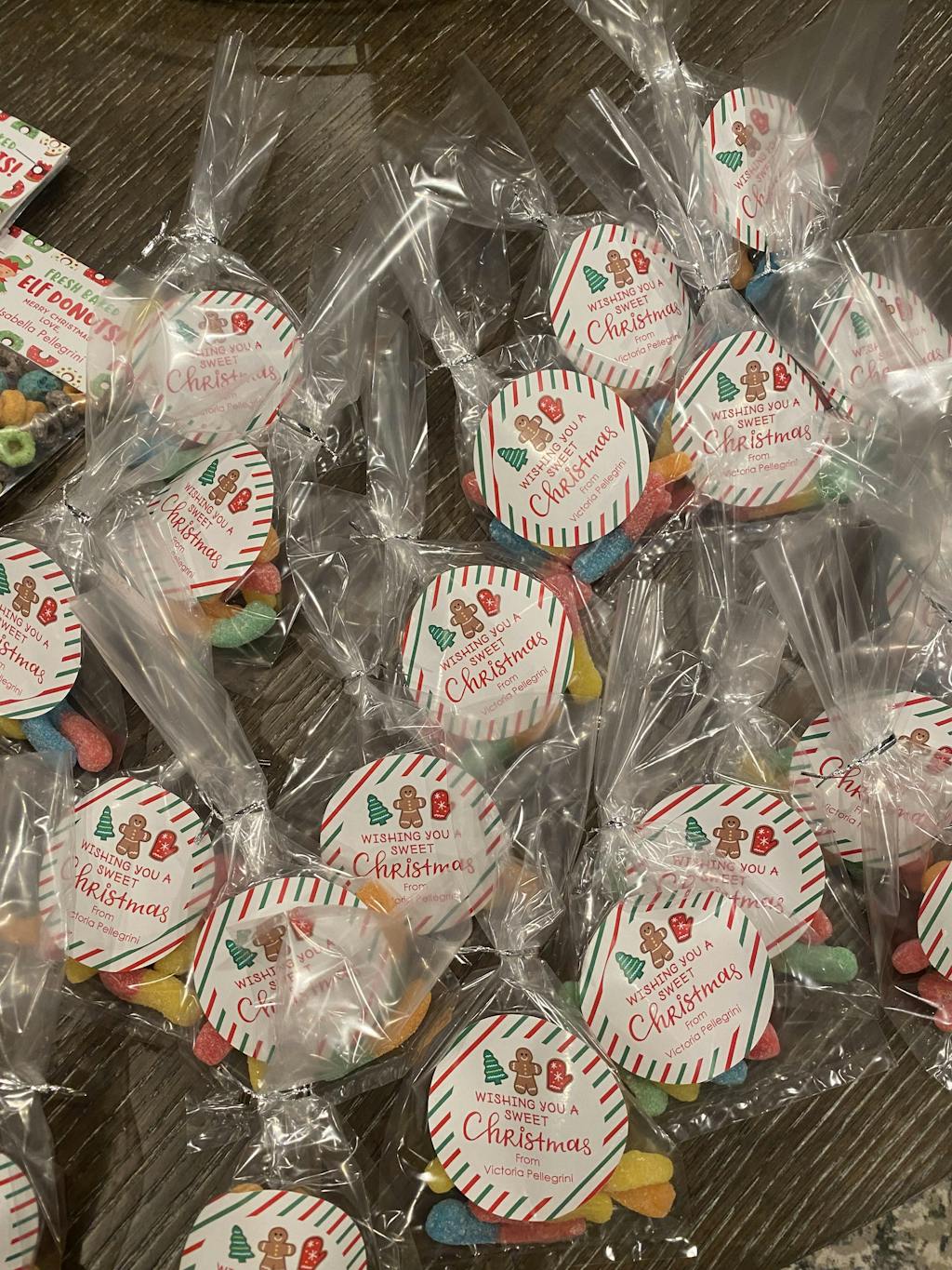 Personalized "Elf Donuts" Christmas Treat Bags | Class Gifts, Party ...