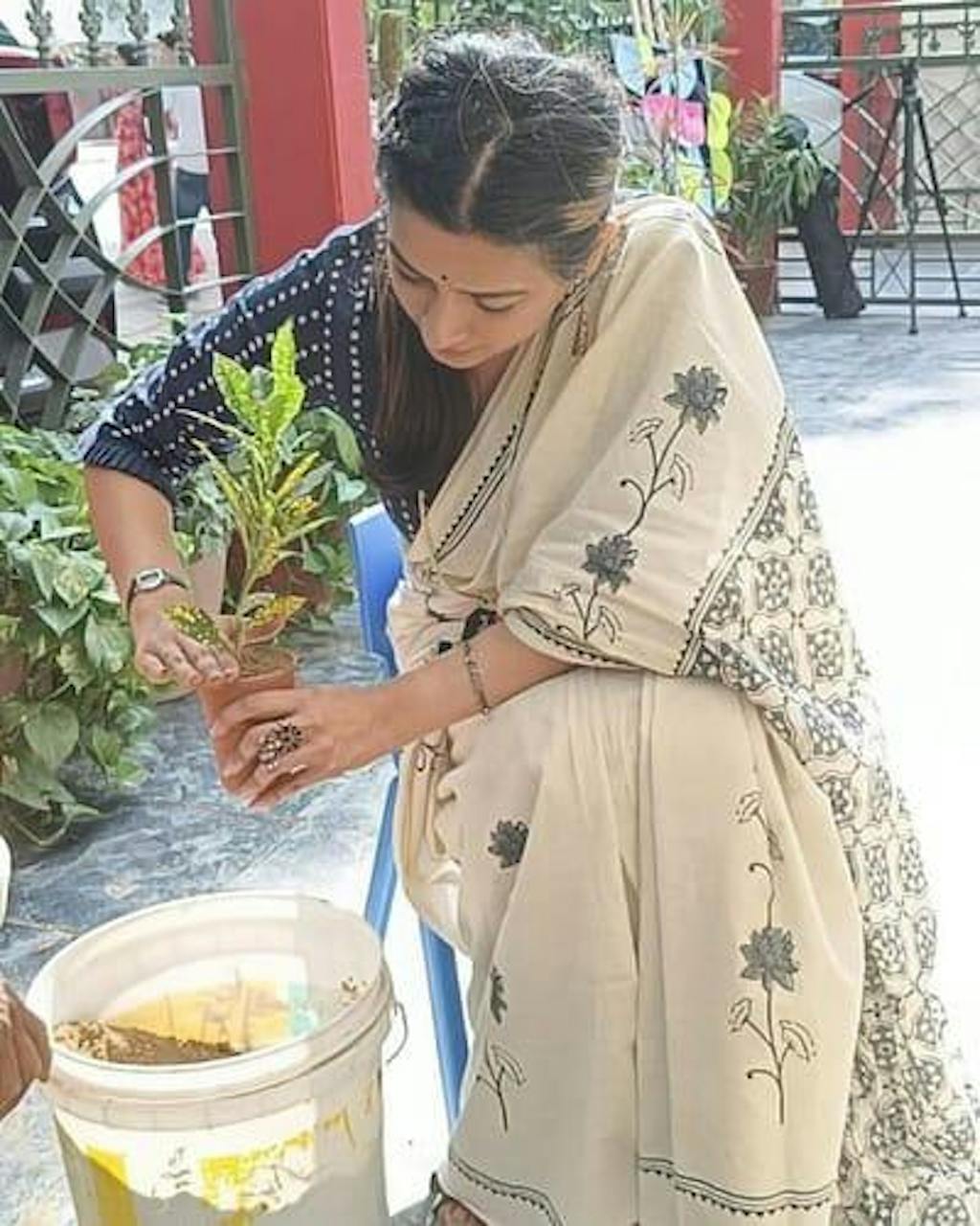 Buy Blue Blockprinted Blouse Cotton Blouse | Blouse Design