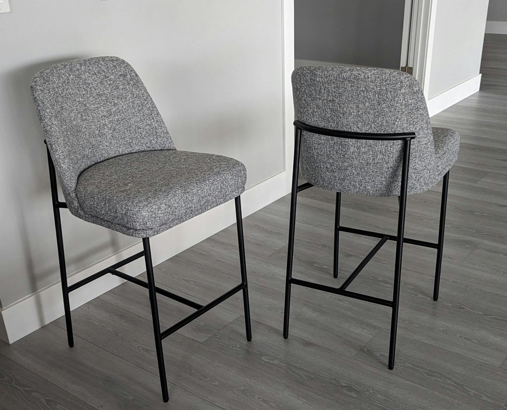 CHITA®️ Golda Counter Stools with Metal Base (Set of 2） - chitaliving ...