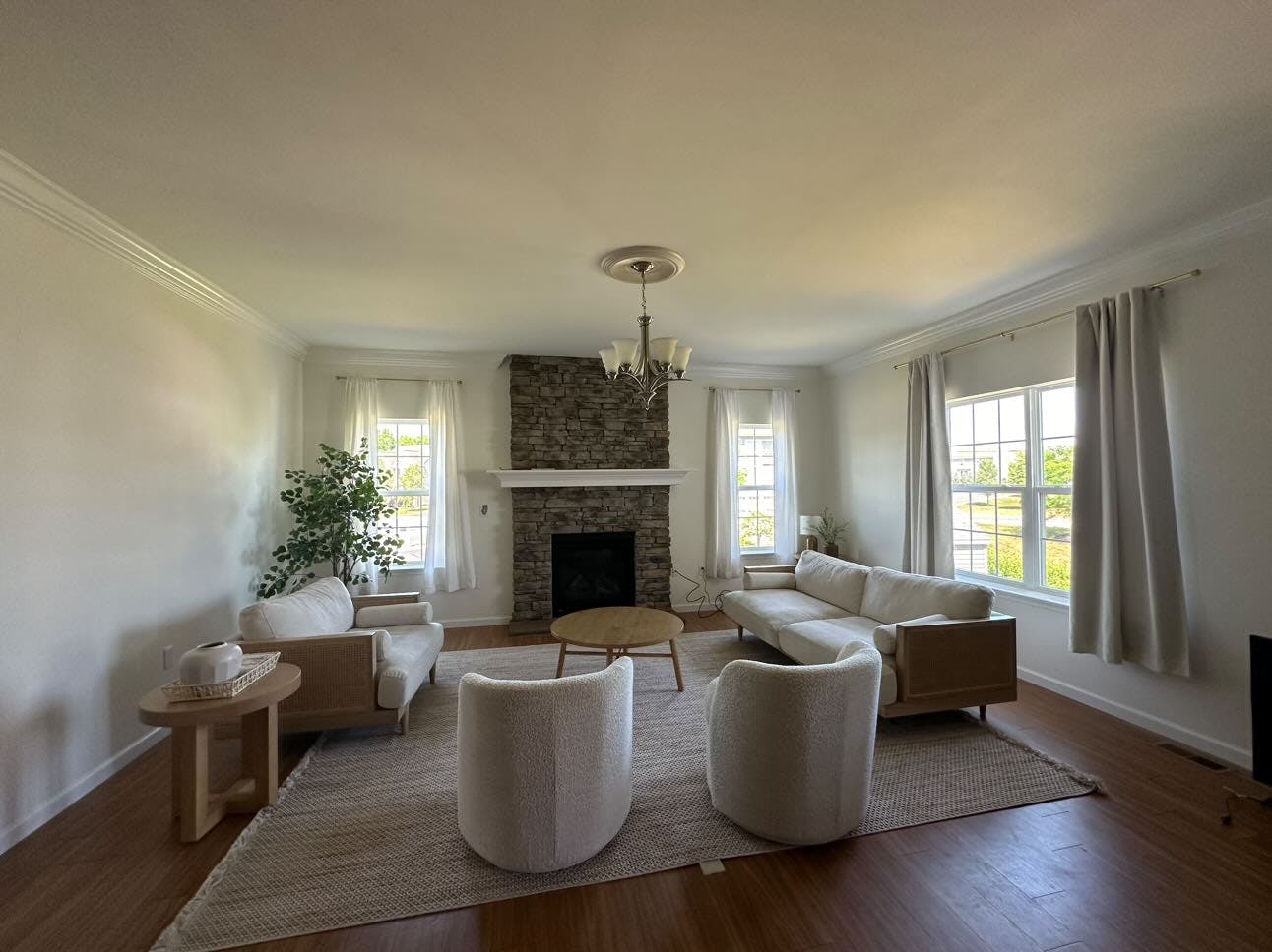 Julane Modern 3-Seater Cane Sofa (78.75") | Mid-Century Elegance ...