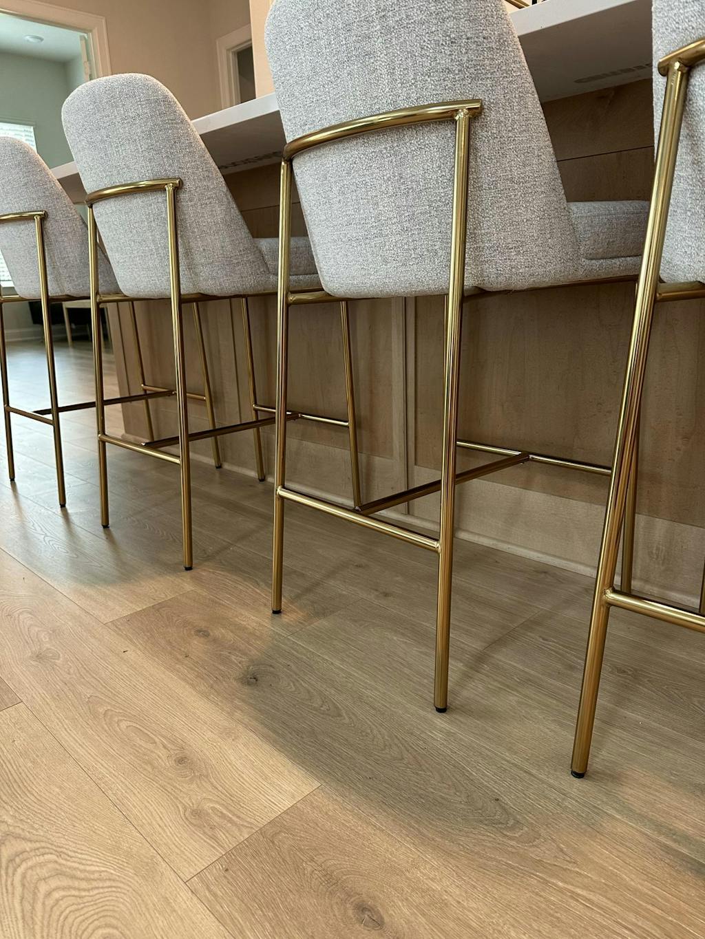 Golda Counter Stool Set | Sleek Metal Base Design – CHITA LIVING