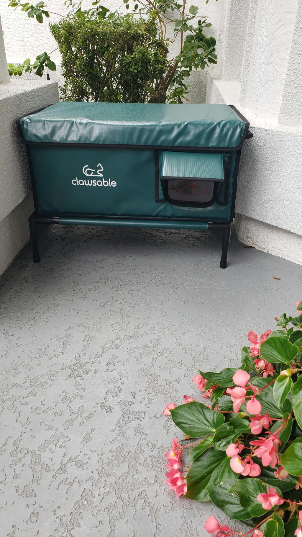 Outdoor Elevated Heated Cat House 2-Door Lift-Top Large – Clawsable