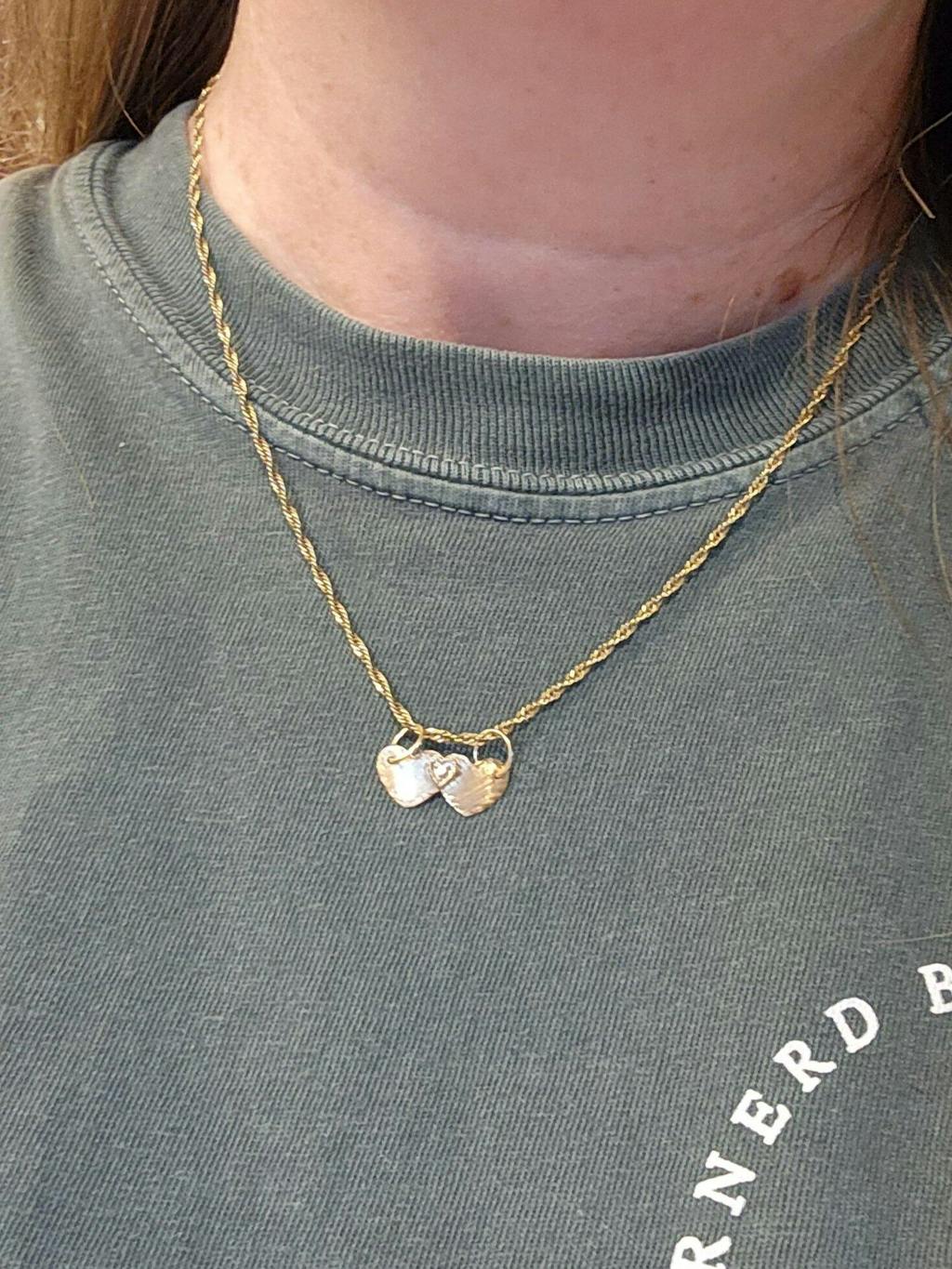 14k donut band with 3 star set diamonds – CNOJ