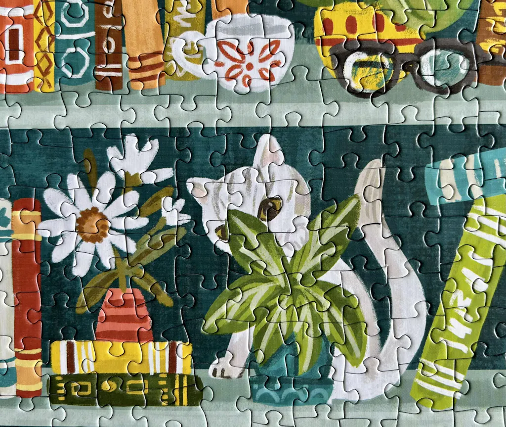The Purrfect Bookshelf 1000 piece jigsaw| 40023 |Cobble Hill Puzzles ...