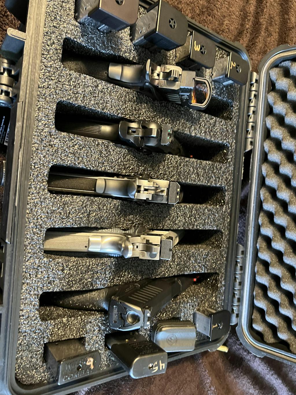 Apache 3800 Range Case Foam Insert for 5 Handguns and Magazines (Foam