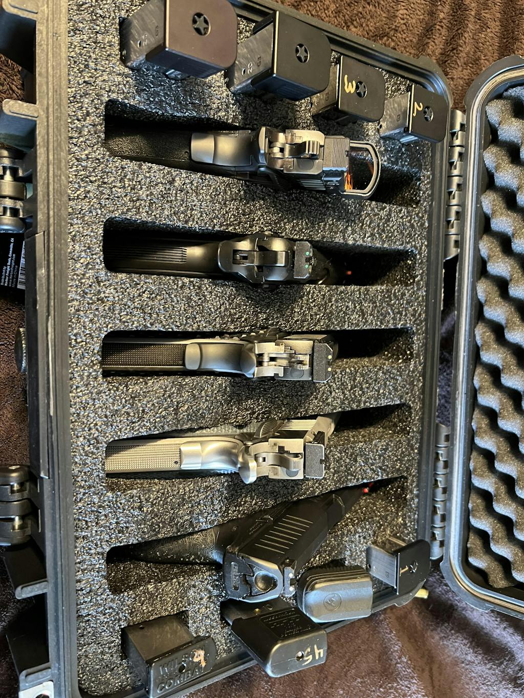 Apache 3800 Range Case Foam Insert for 5 Handguns and Magazines (Foam