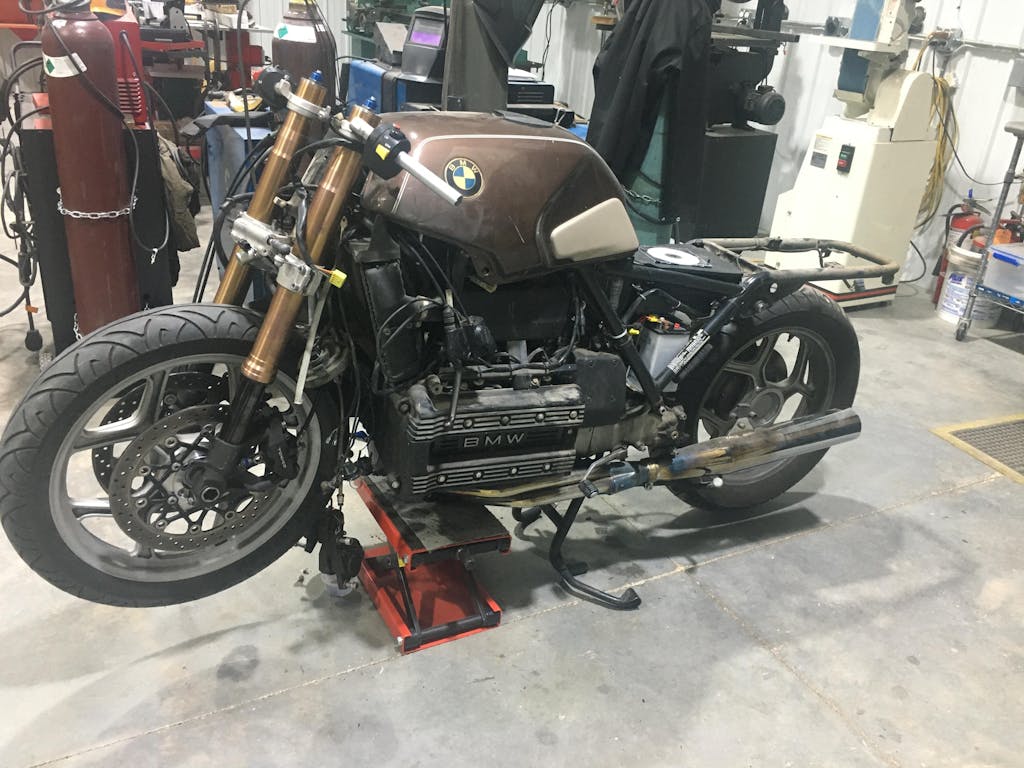 GSX-R Fork on BMW R50 R60 R75 R90 R100 K100 K1100 K75 Frame Conversion ...