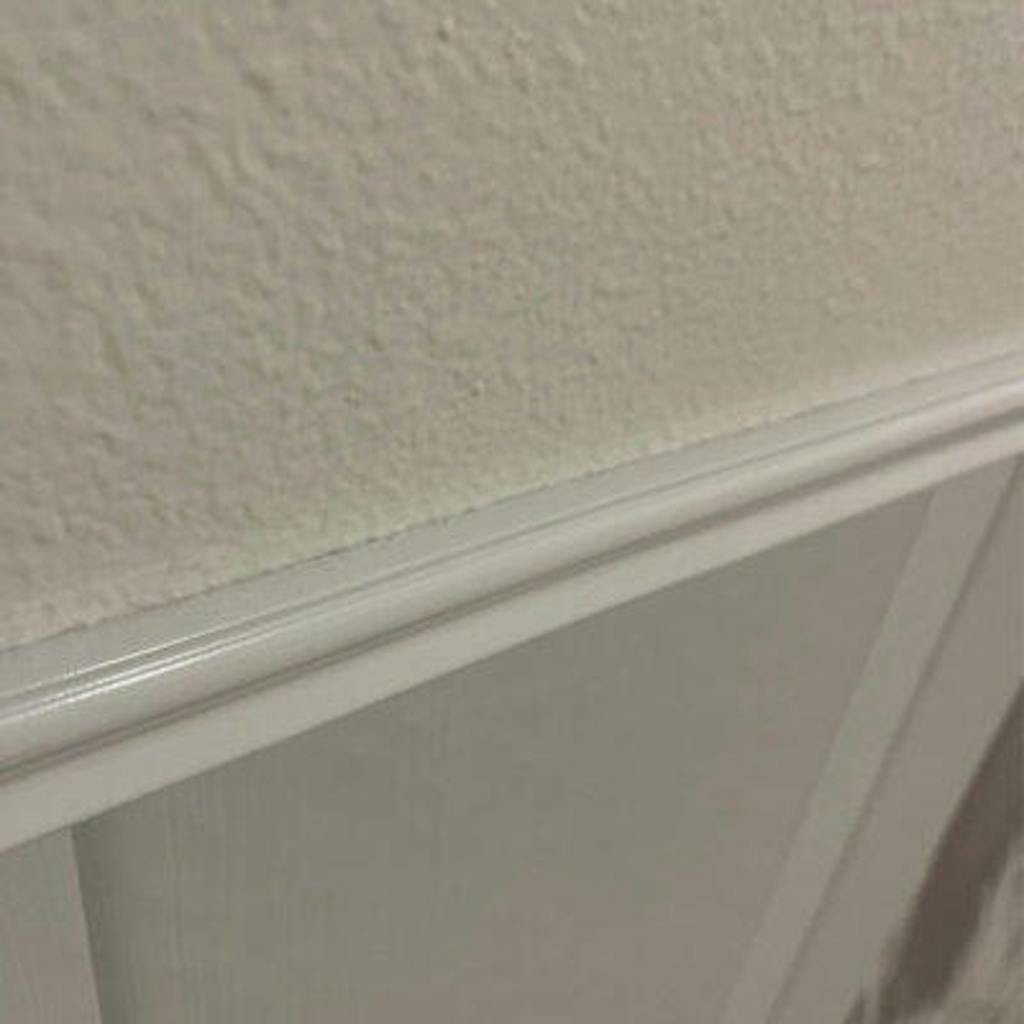 COLAMO White Molding Trim Adhesive Peel and Stick Baseboard Trim Tile