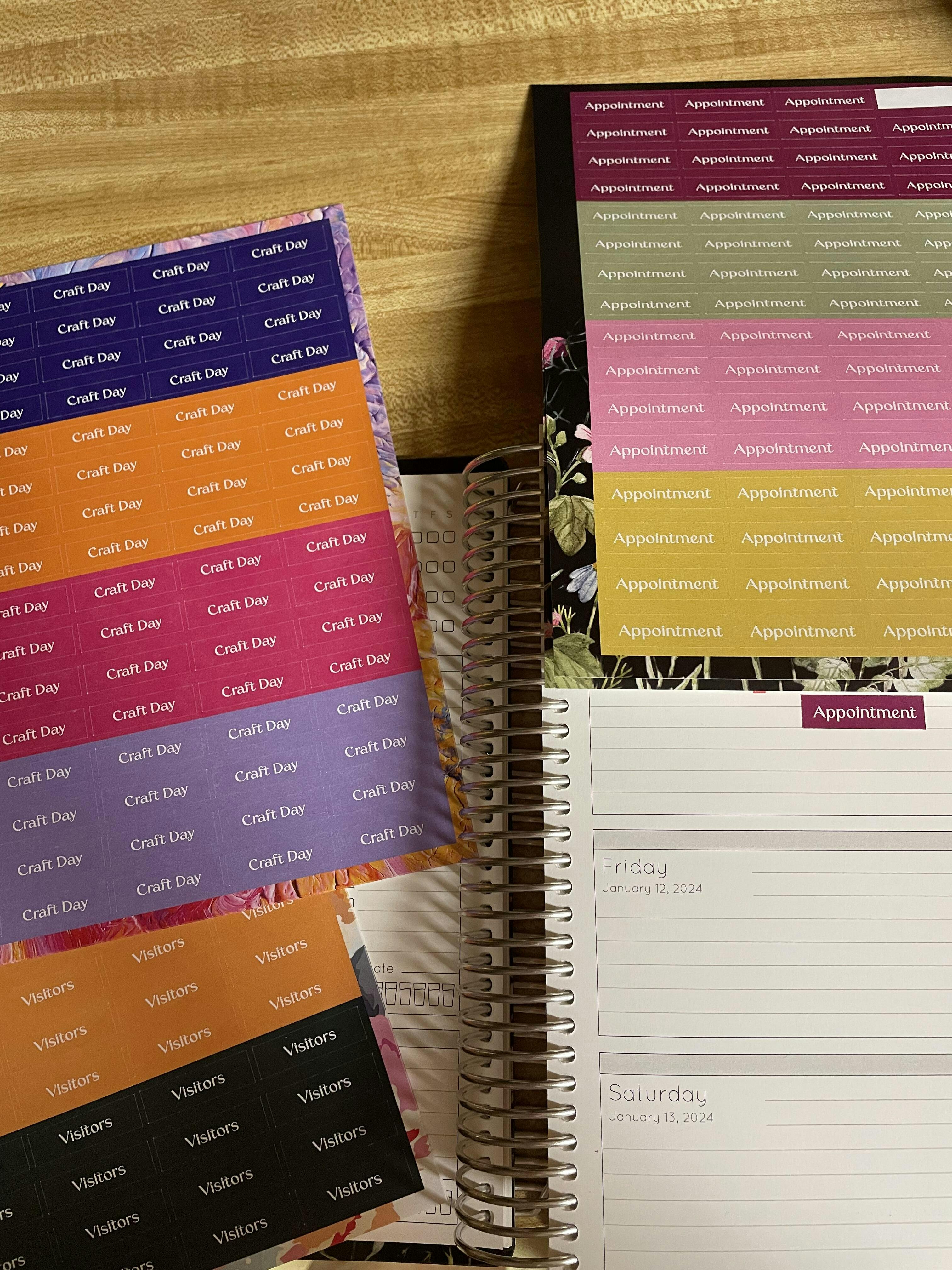 Bill Due Word Stickers - "Bill Due" Sticker Sheets - Colibri Paper Co