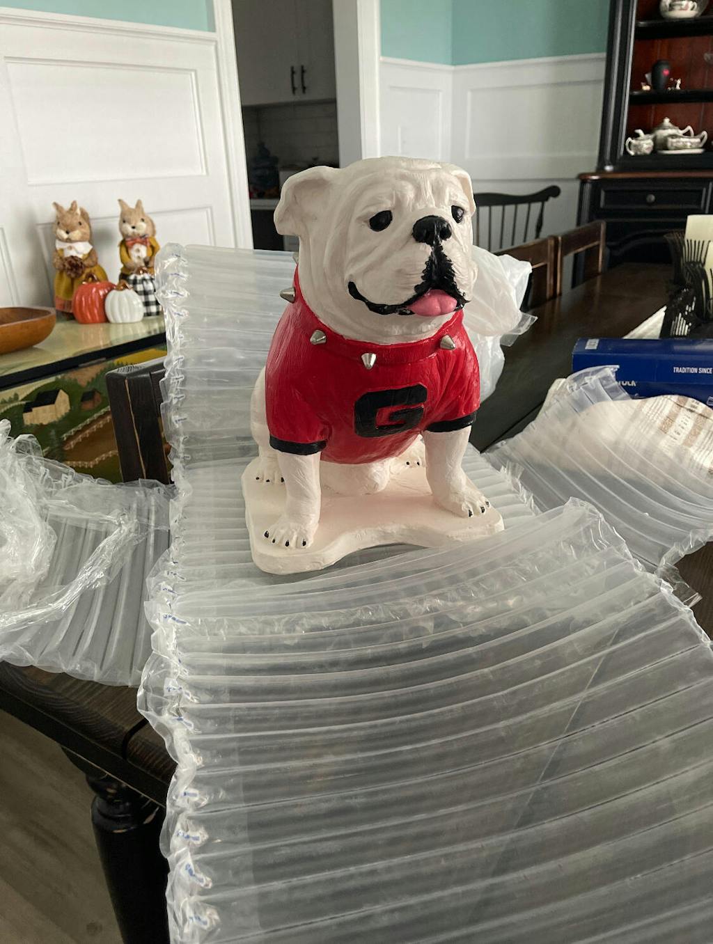 UGA Georgia Bulldog Mascot Stone Statue for Garden, Yard, Home Decor a ...